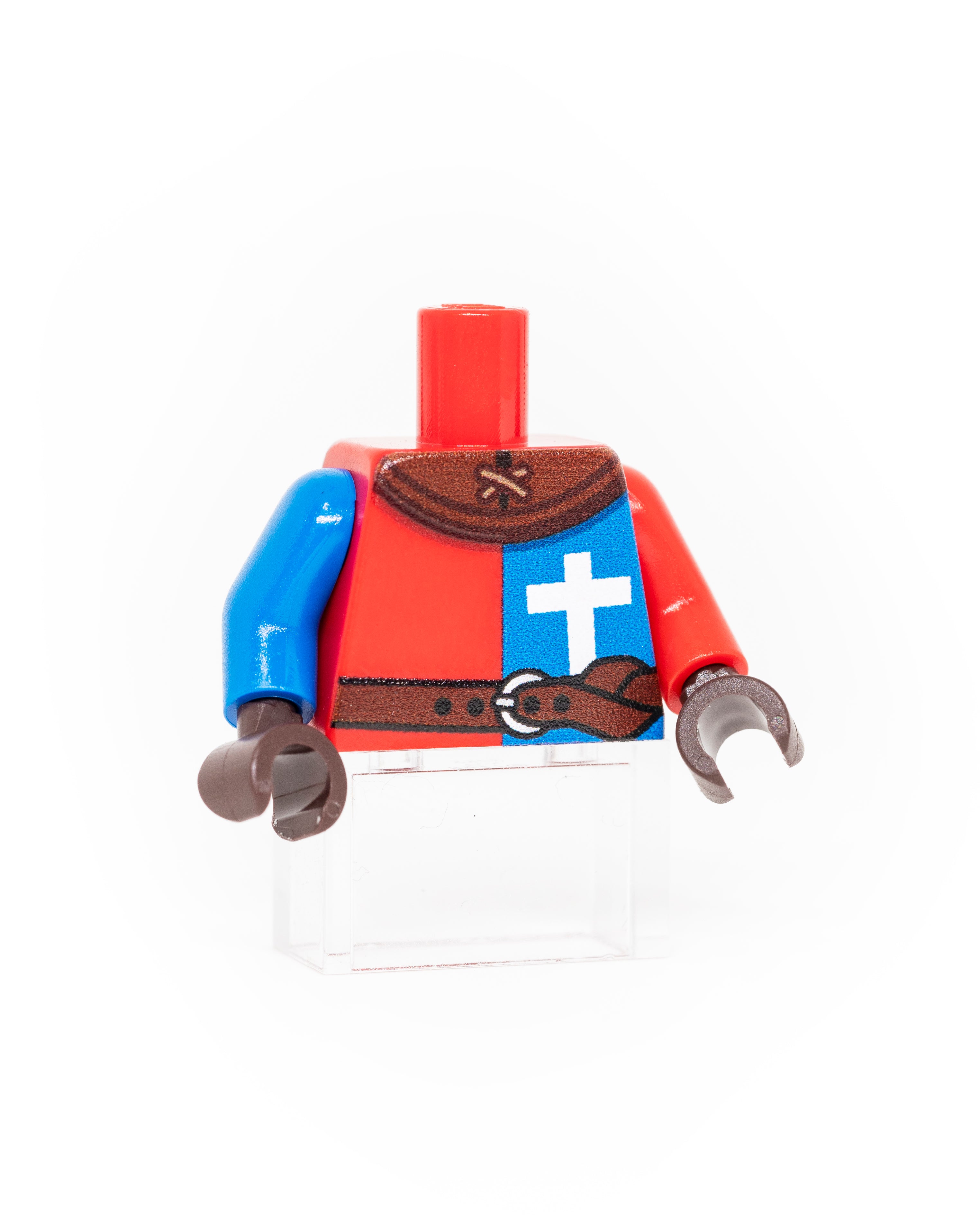 Red and Blue Per Pale Knight torso – ktownbricks